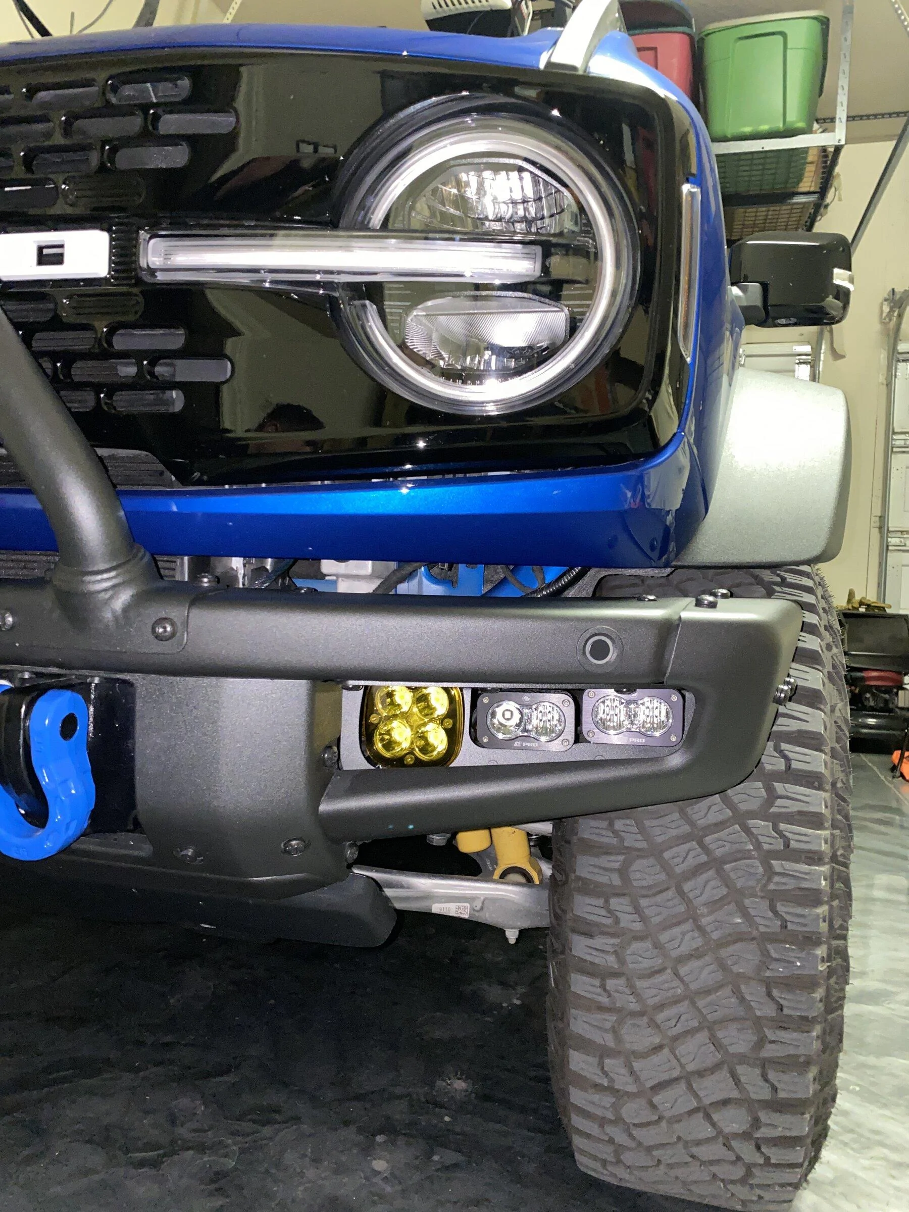 PPF Stealth Satin Wrapped Lightning Blue First Edition Bronco and now ...