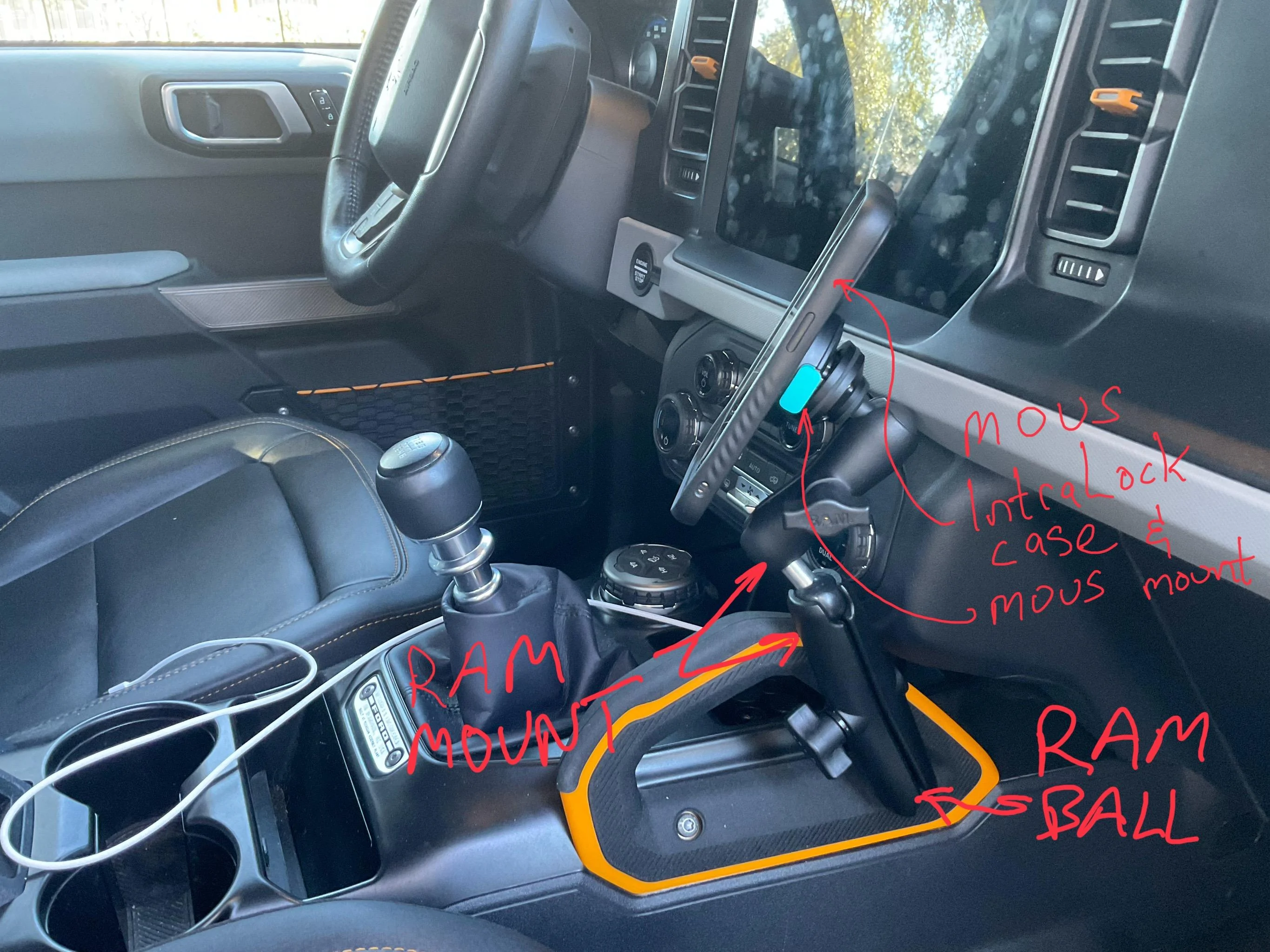Custom Console Offroad Phone Mount | Page 3 | Bronco6G - 2021+ Ford ...