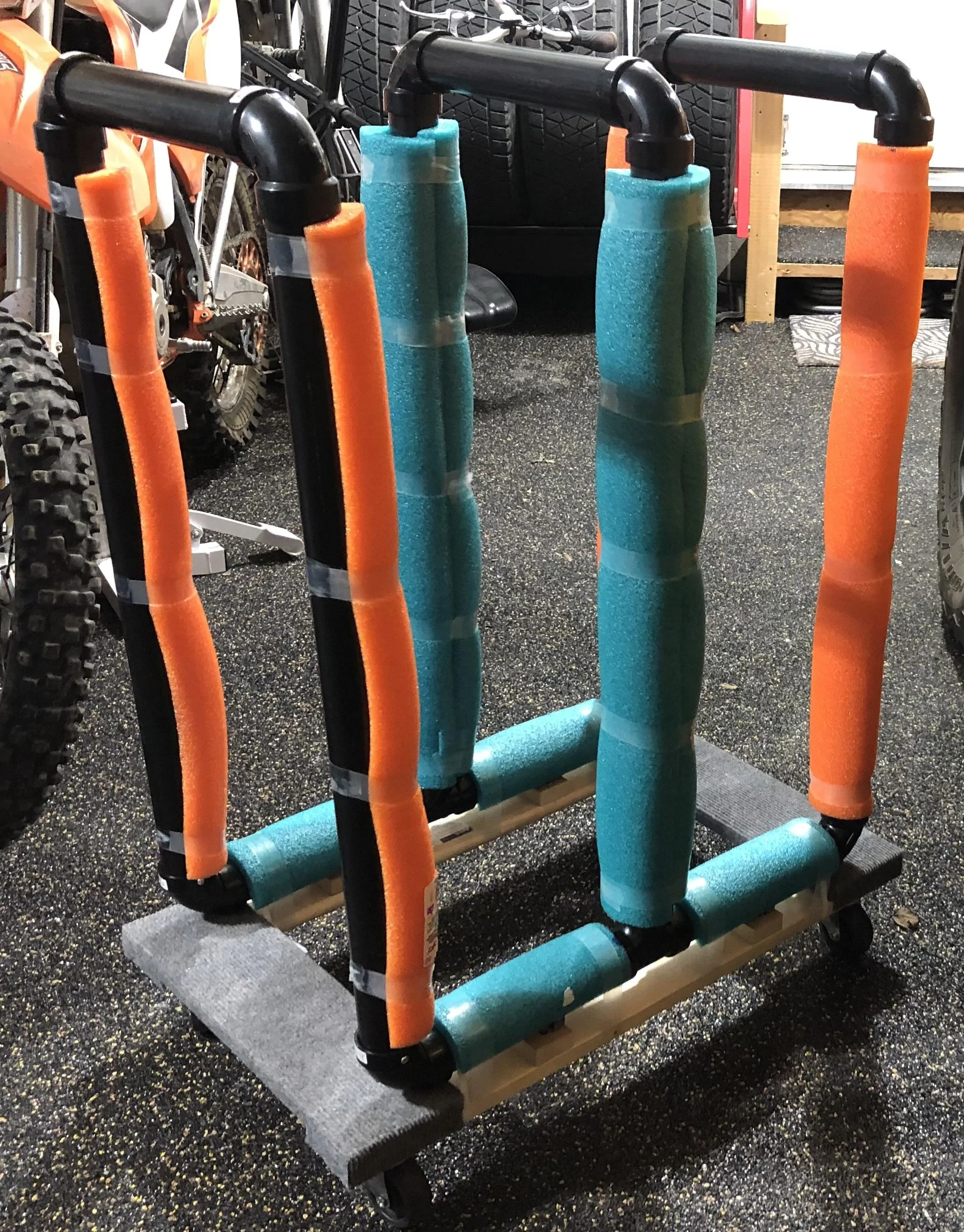 Door Storage Holder PVC Cart for Garage - DIY Instructions & Photos ...