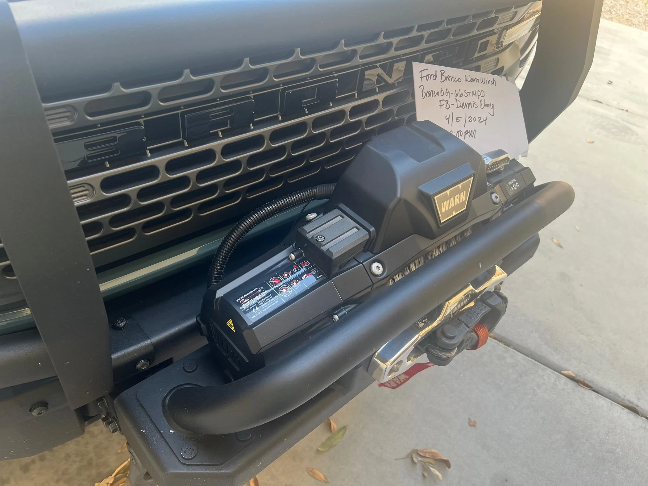 Arizona - 2021-2024 Ford Performance Parts by Warn Bronco Winch Kit ...