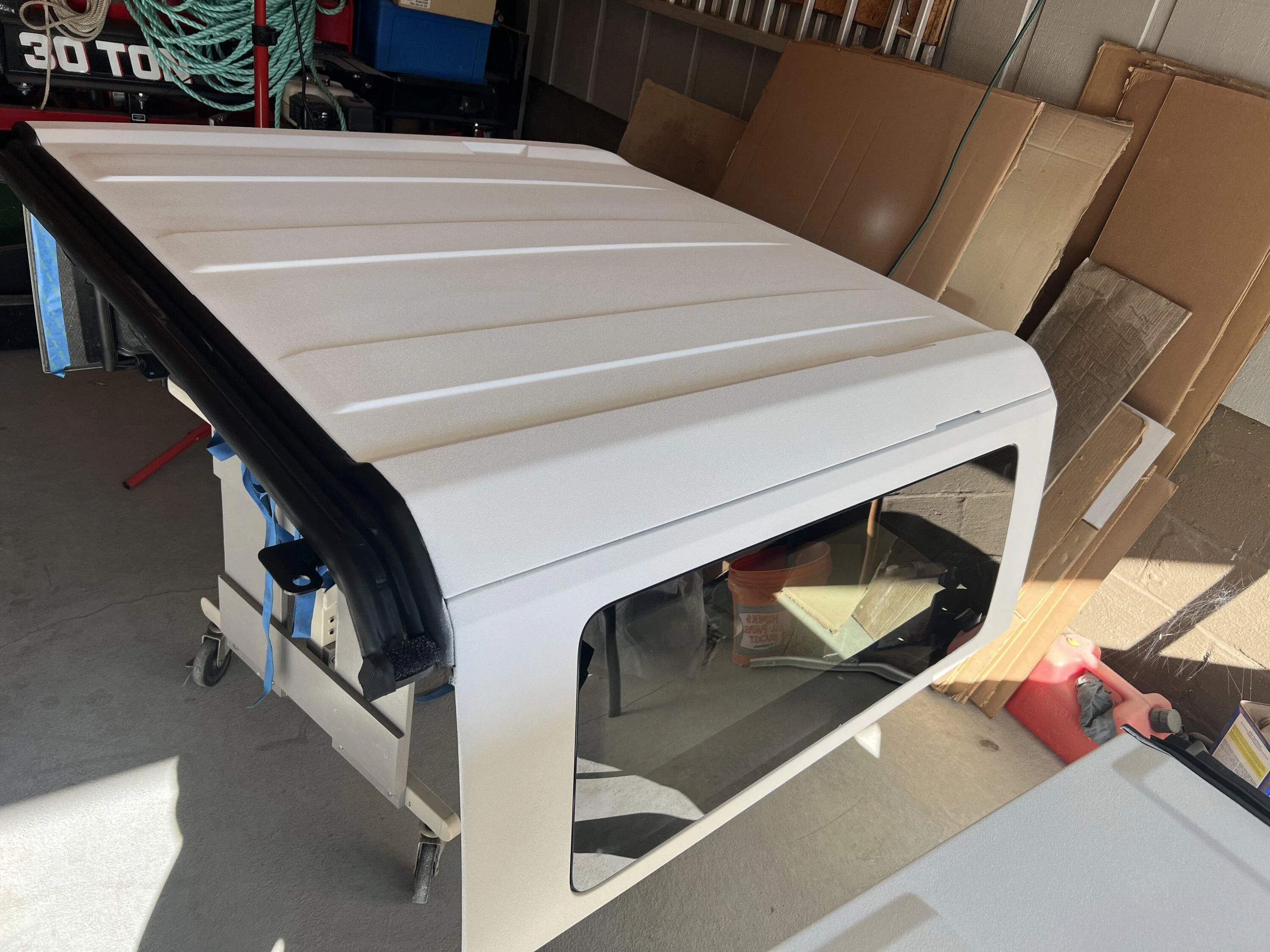 MIC hard top painted white using Raptor Spray Liner: DIY how-to and ...