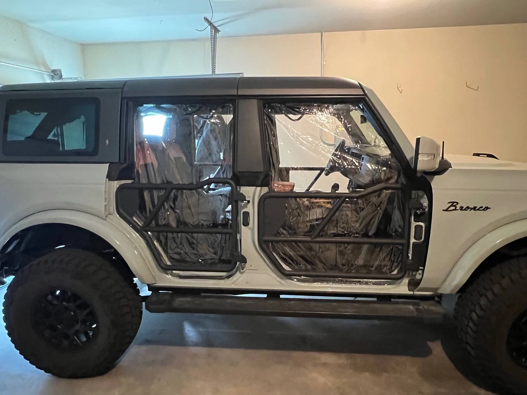 Makeshift DIY emergency rain cover/slow driving doors | Bronco6G - 2021 ...