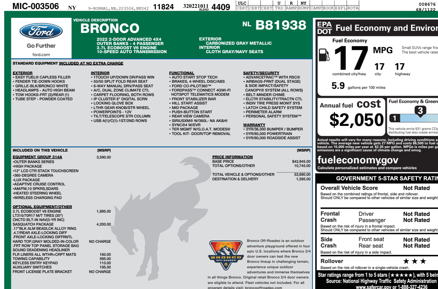 Build week of: 10/10/2022 Spread Sheet Attached | Page 32 | Bronco6G ...