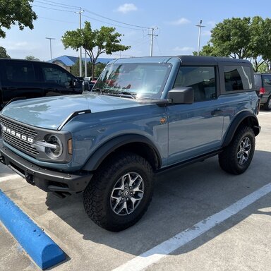 Amber LED Light Bronco Letters, DRL fogs, and light bar installed ...