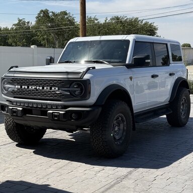 Bronco Raptor, Color match flares azure gray, matte wrap, blacked out ...