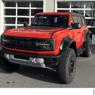 Code Orange Bronco Raptor with painted flares, bumper, grill sections ...