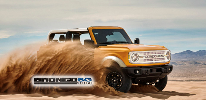 Bronco test driver engineer gives some feedback (white and gray grille ...