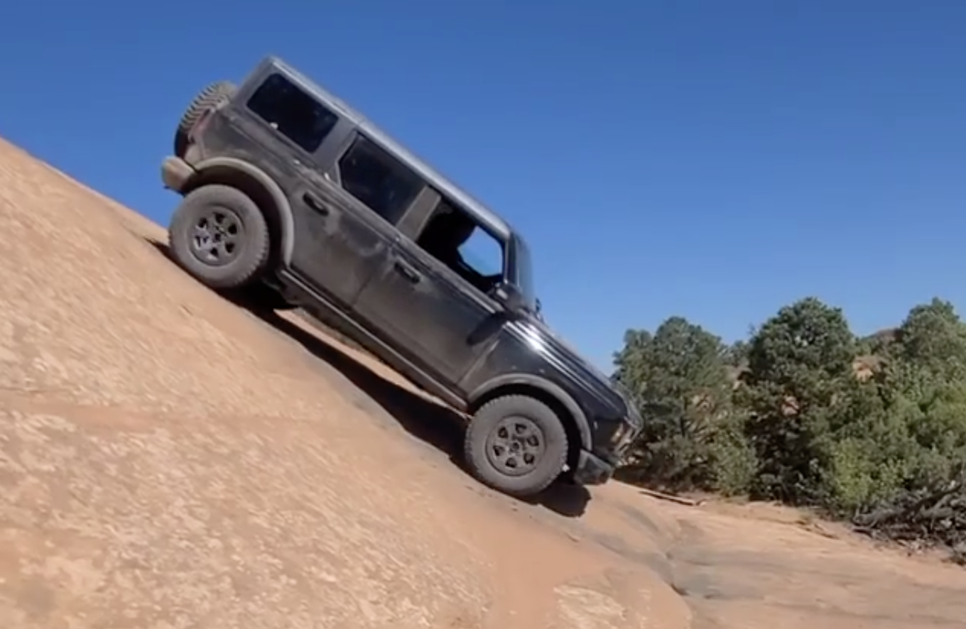 Watch the 2.3L Bronco reverse up 37 degree Hummer Hill at Moab ...