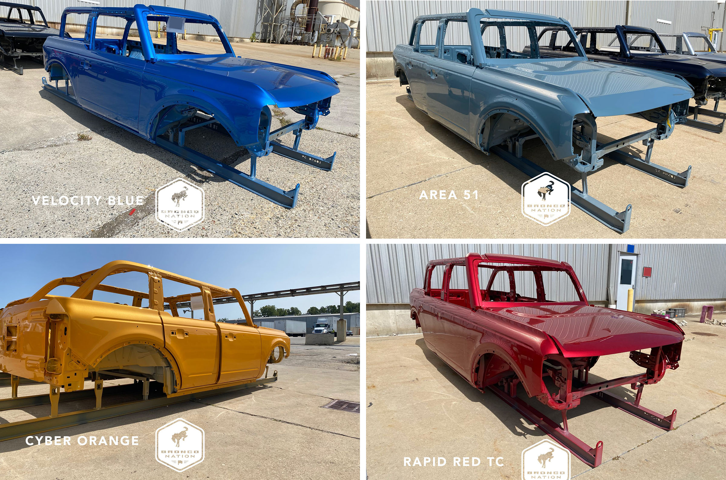 All Bronco Colors Painted Bodies Close Up Walkthrough | Bronco6G - 2021 ...