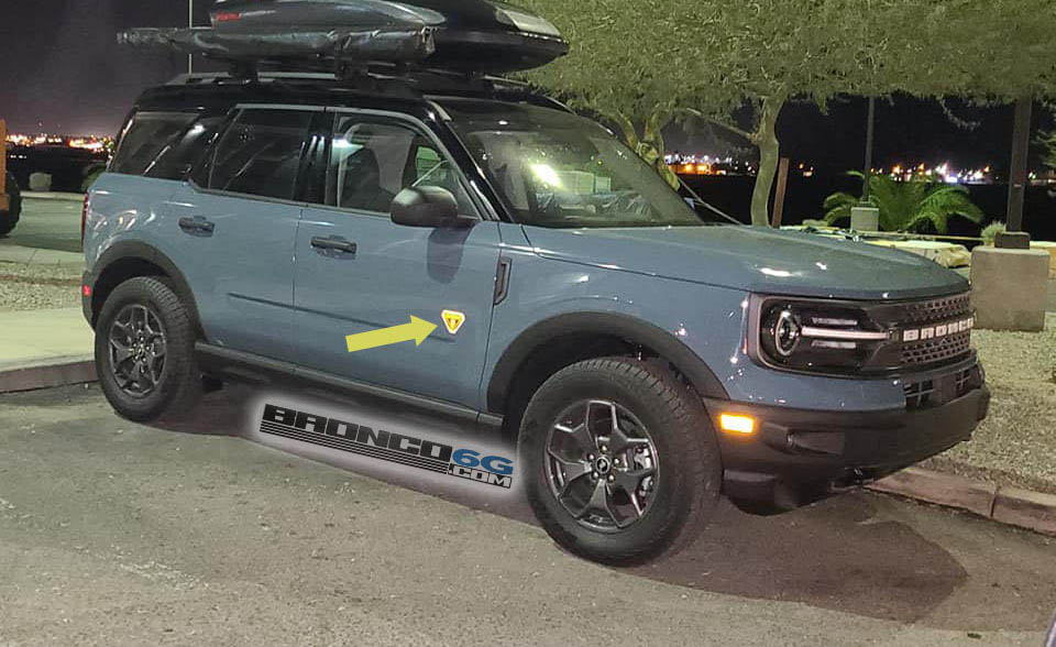 The Bronco trim badge is reflective - first look | Bronco6G - 2021 ...