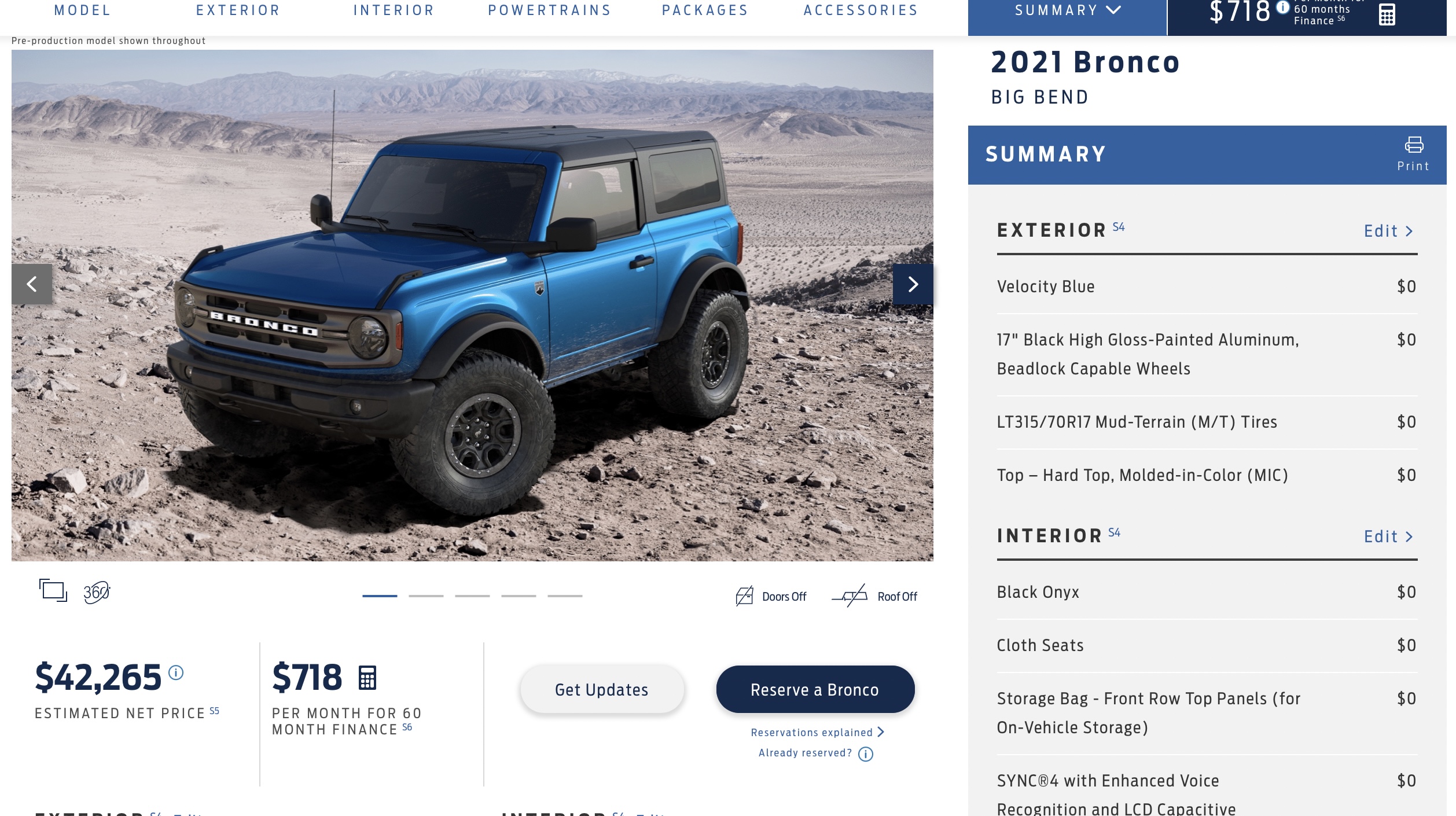 B&P Update: Sasquatch Pricing on Base 2-Door and Big Bend Now $7385 ...
