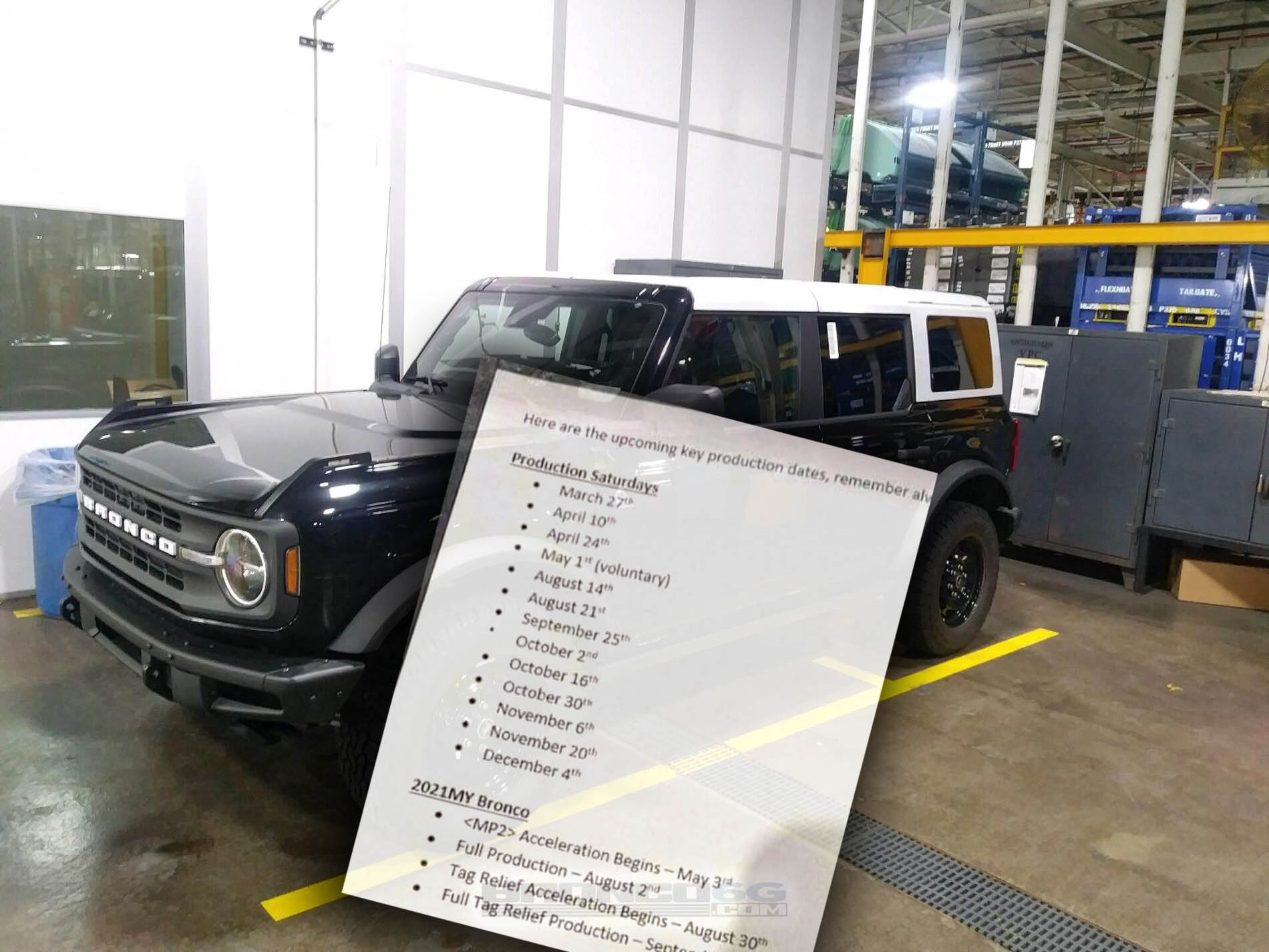 MAP Employees Confirm 2021 Bronco Hits Full Production August 2. Job 1 ...