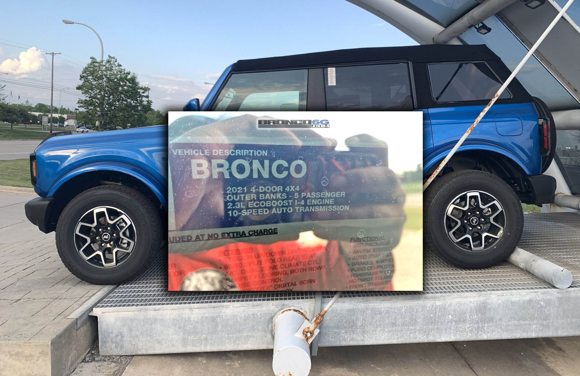 Velocity Blue 4-Door Fastback at MAP Showing First Window Sticker ...