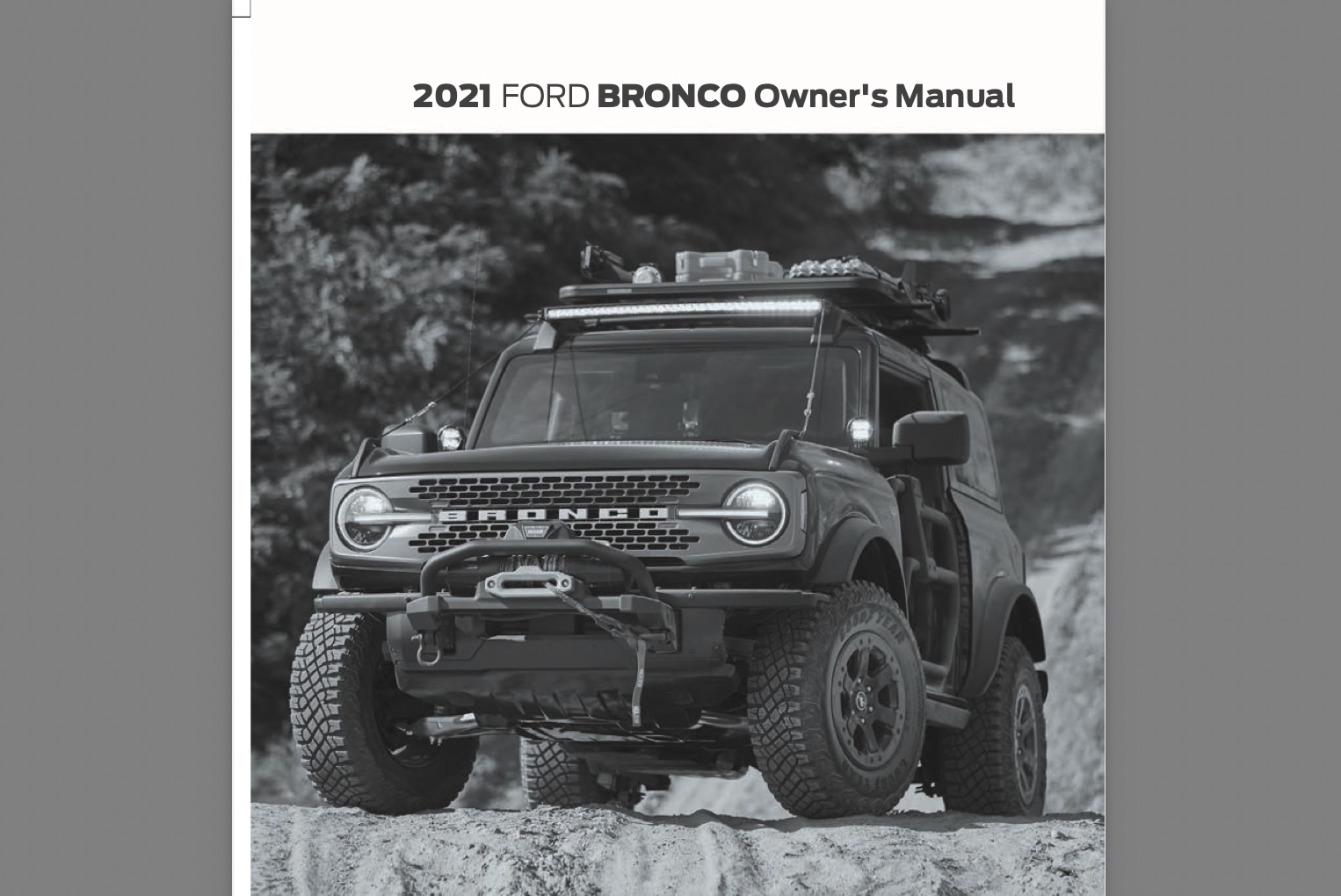 Owners Manual for 2021 Bronco! [download here] 📖 | Bronco6G - 2021 ...