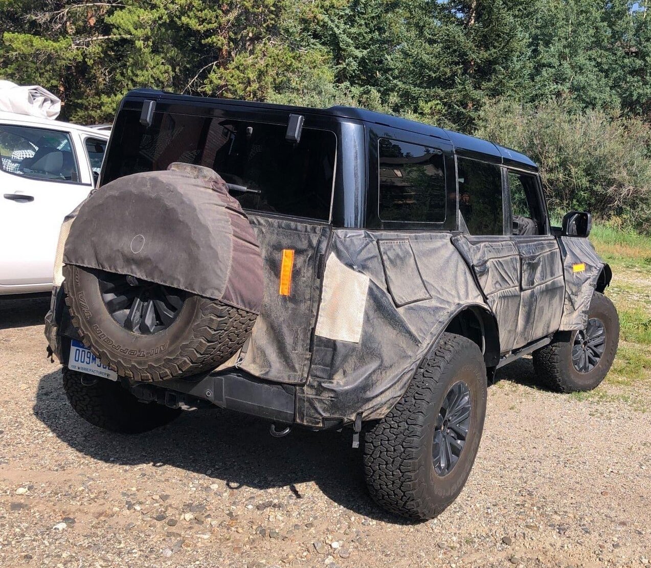 Bronco Warthog Raptor Spotted Testing w/ Black Painted Modular Hardtop ...
