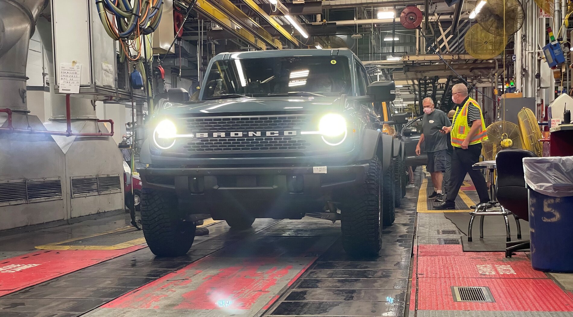 My Bronco coming down the factory line pictures! - Thanks Ford & Jim ...