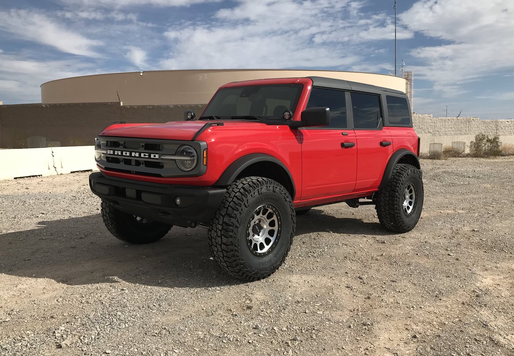 Race Red on 37’s and FordBroncoLifts level lift kit - 3" front / 2 ...