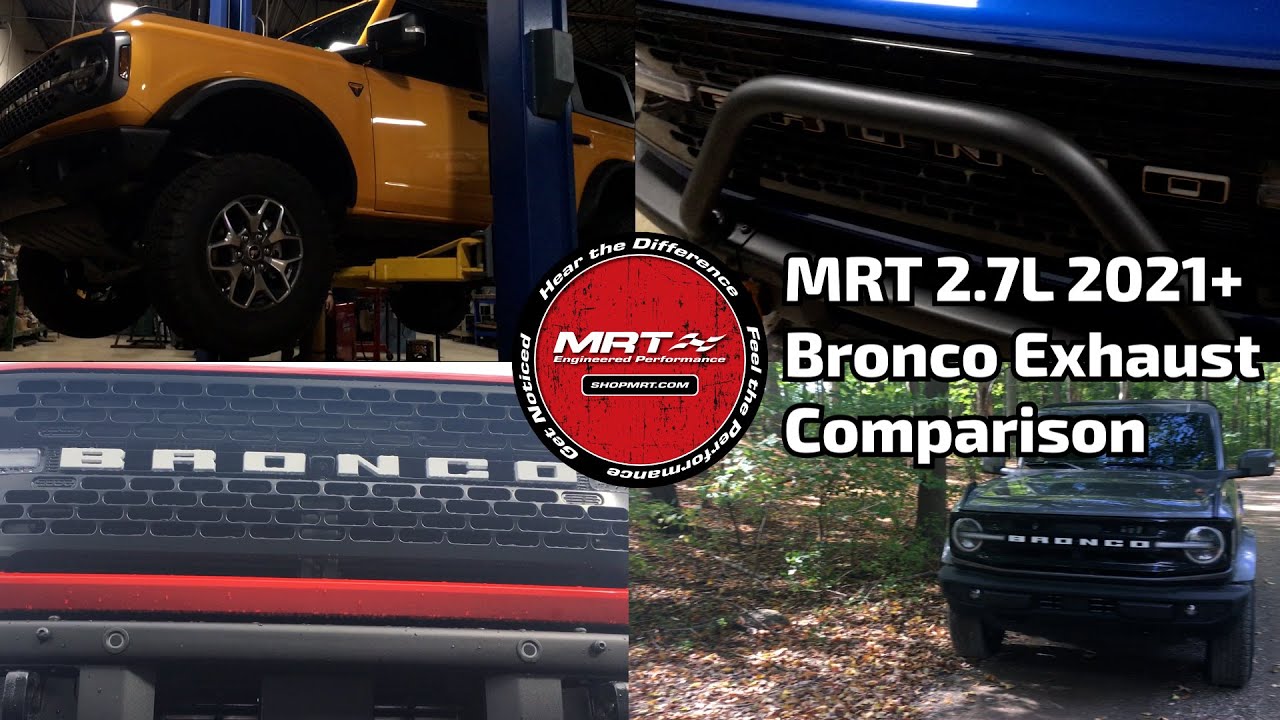 2021+ Ford Bronco 2.7L MRT Performance Axle-Back Exhaust Lineup ...