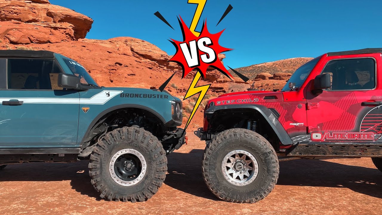 Built Badlands with 40's (non SAS) vs built Jeep Wrangler on the rocks ...