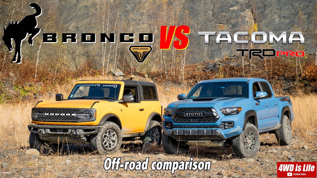 Tacoma vs Badlands 2-Door Off-Road Comparison | Bronco6G - 2021+ Ford ...