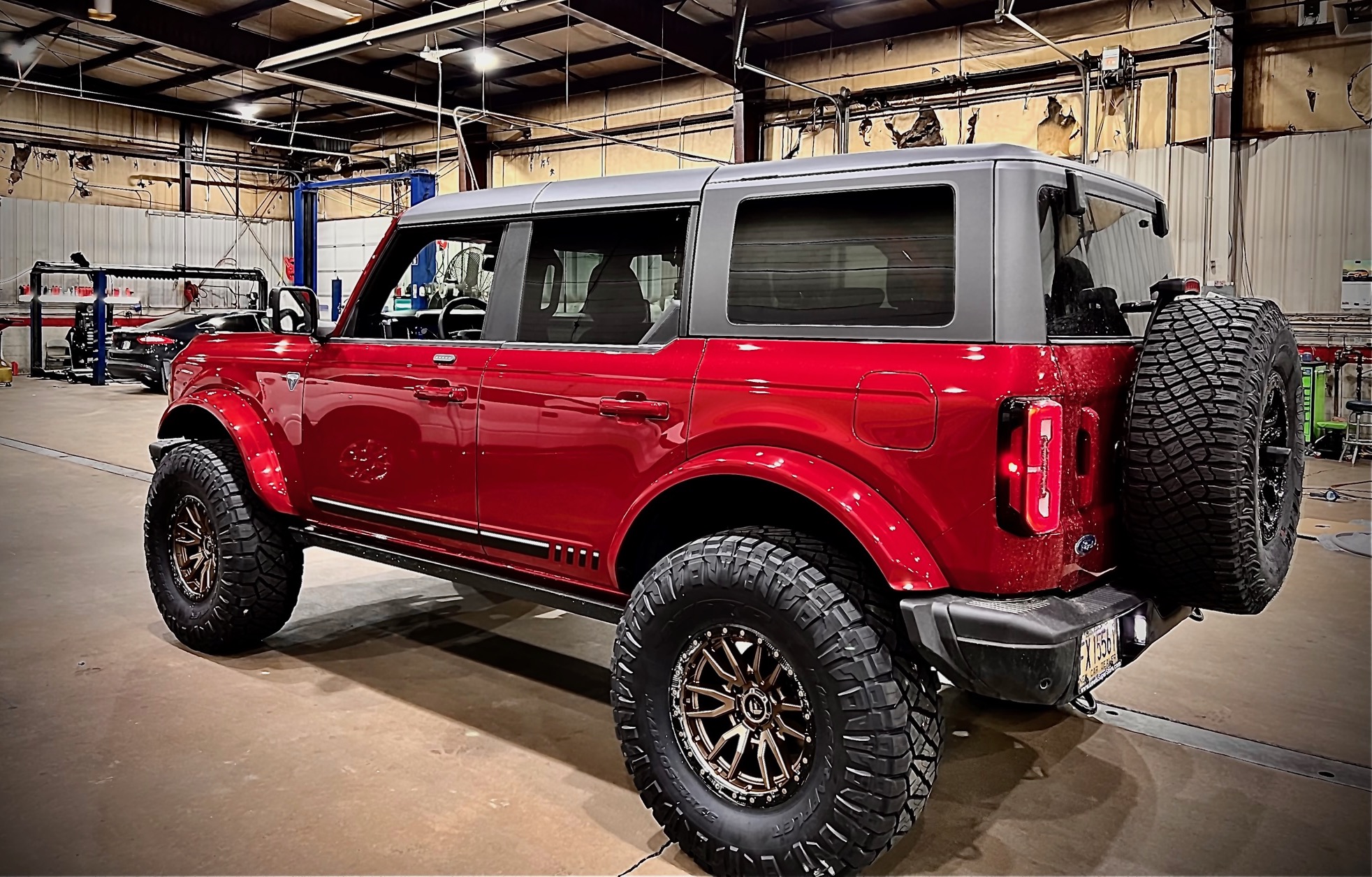 37" Tires on Rapid Red First Edition Bronco w/ Painted Flares ...