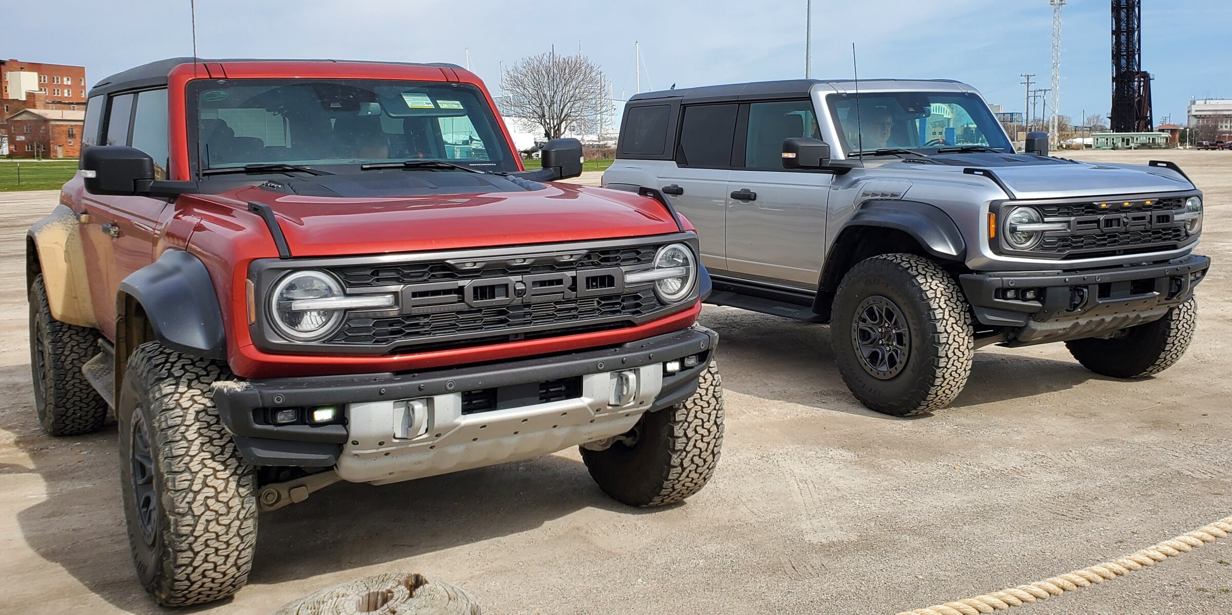 2 raptors in Port Huron today - Iconic Silver & Hot Pepper Red ...