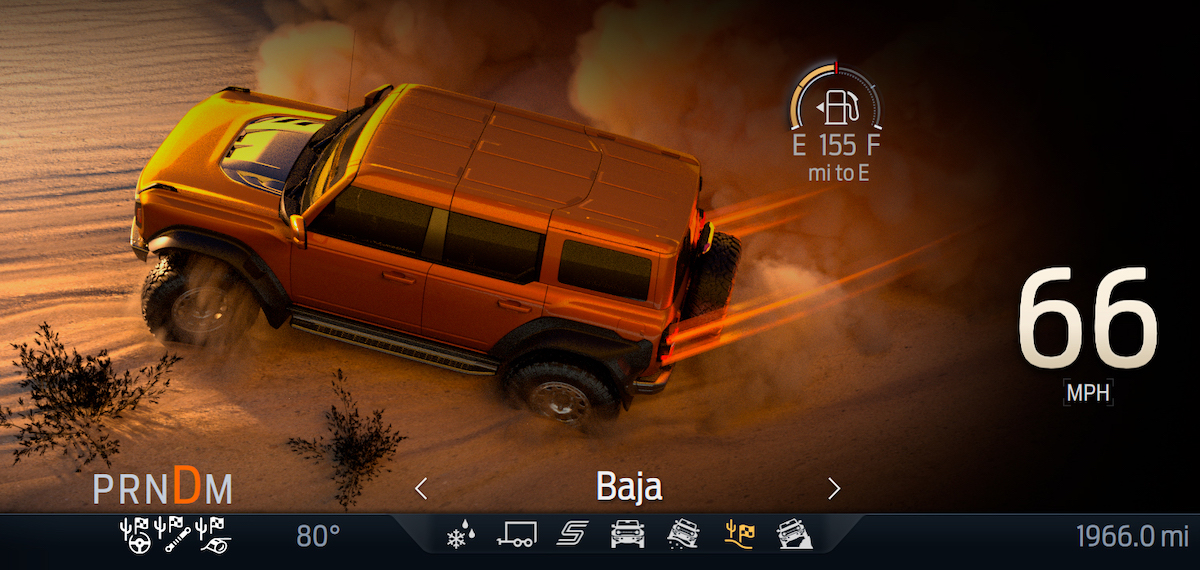 Bronco Raptor Digital Cluster Drive Modes Animation & Demo | Bronco6G ...