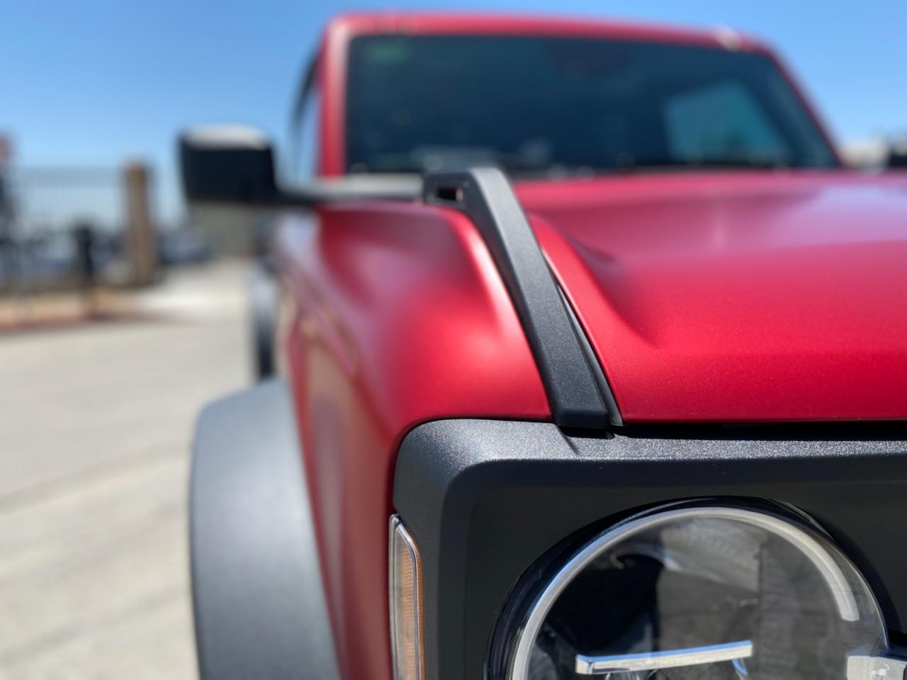 Matte PPF wrap installed on Rapid Red | Bronco6G - 2021+ Ford Bronco ...