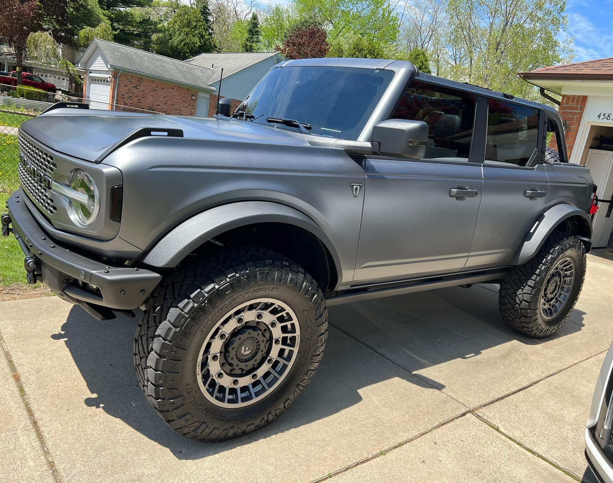 Carbonized Gray XPEL Stealth PPF Wrapped Badlands, 20" Fuel Wheels, 37 ...