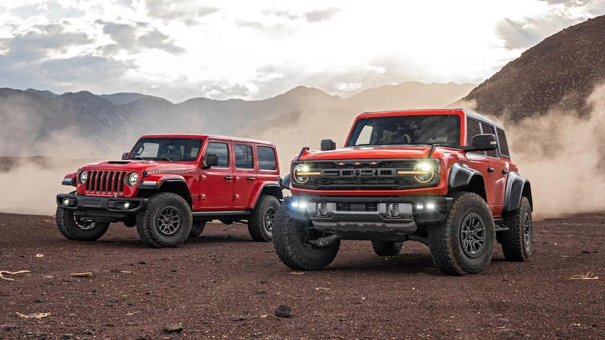 Motortrend: Bronco Raptor vs Jeep 392 XR: Battle of the Badass Off ...