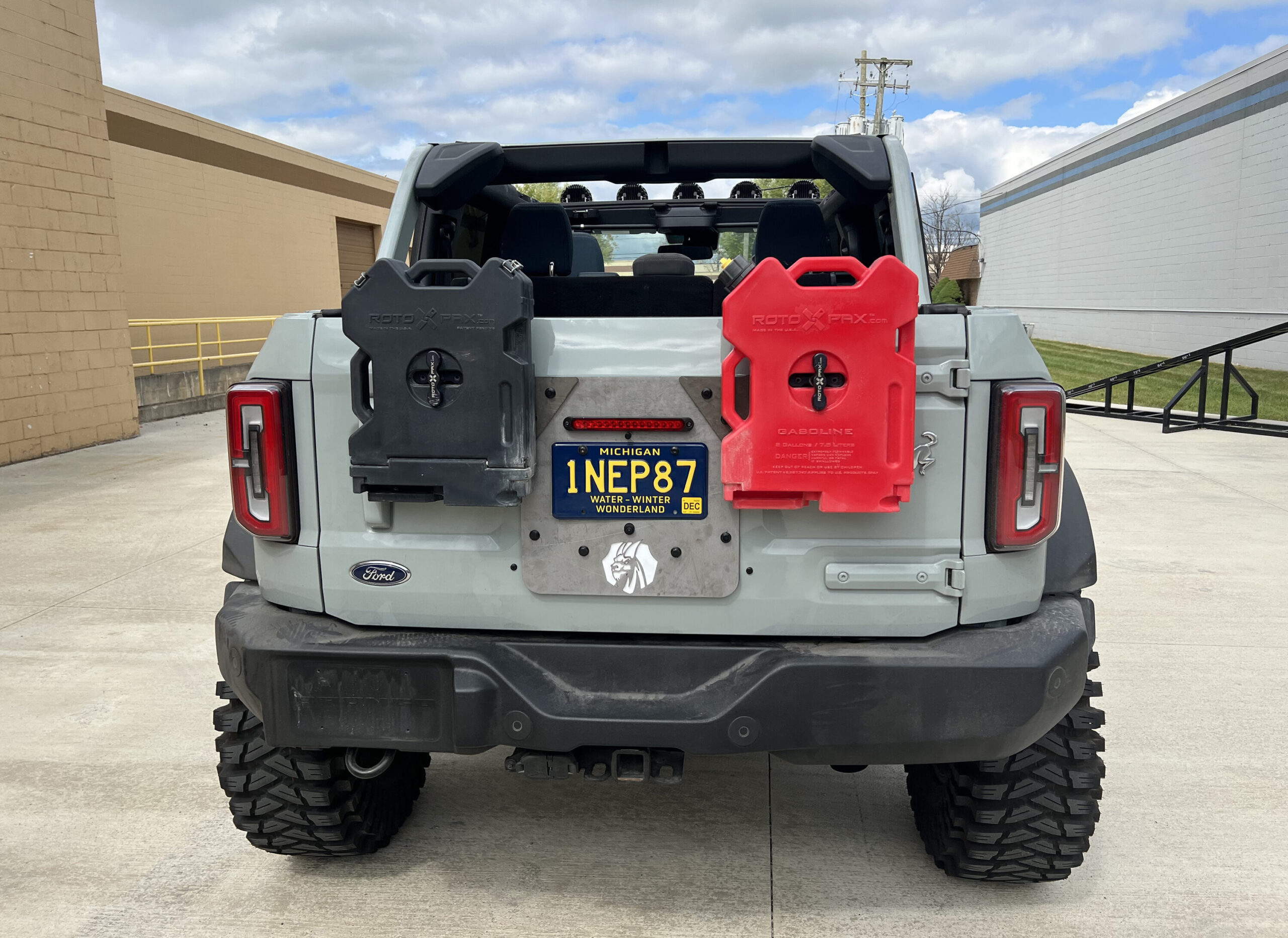 NEW Modular Spare Tire Delete RotopaX Mount License Plate Relocate 