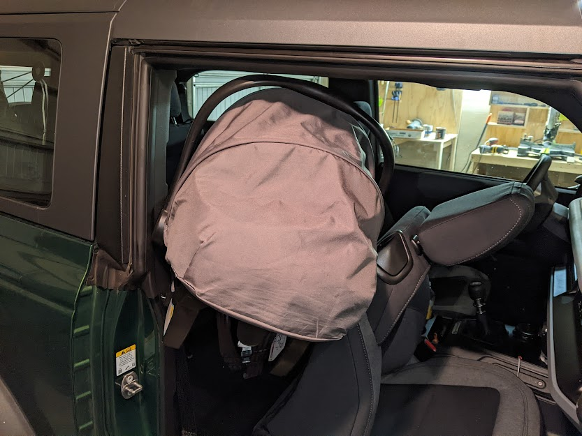Rear Facing Child Seat & Stroller in a 2-Door Bronco -- My Experience ...
