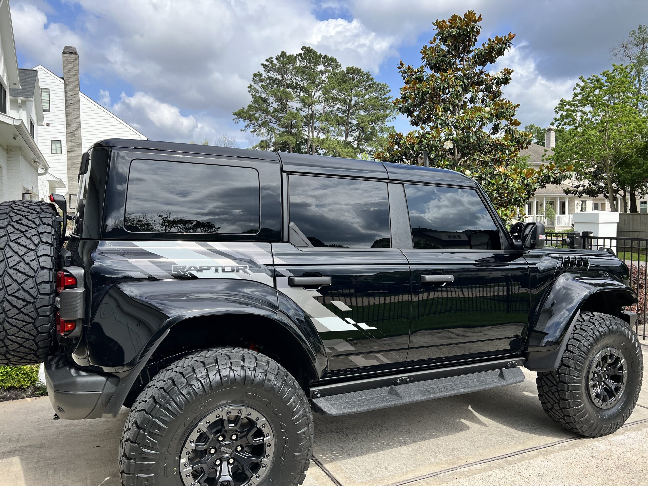 Black Bronco Raptor with mods! 38's | PPF | Foutz | Painted Top/Flares ...