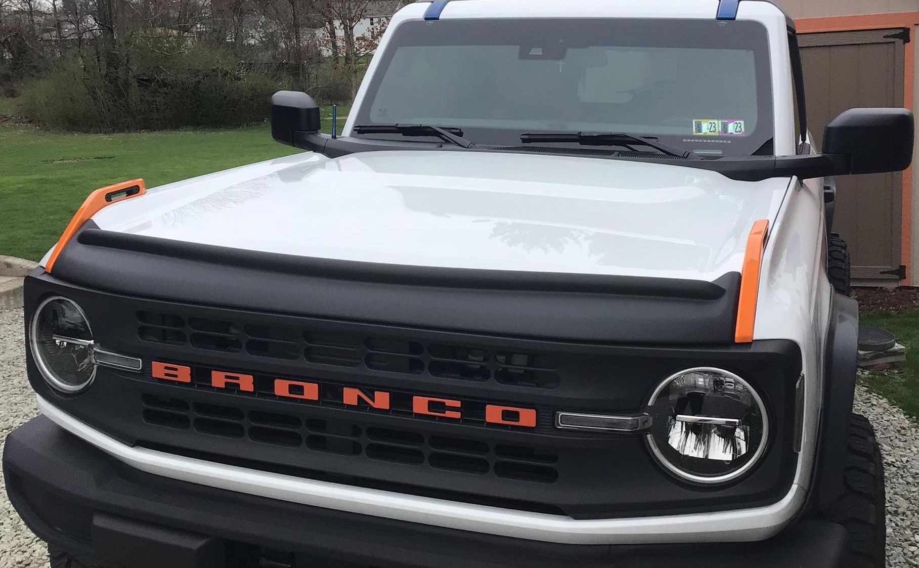 Installed the Ford Hood Protector Aeroskin II Trail Armor Textured ...