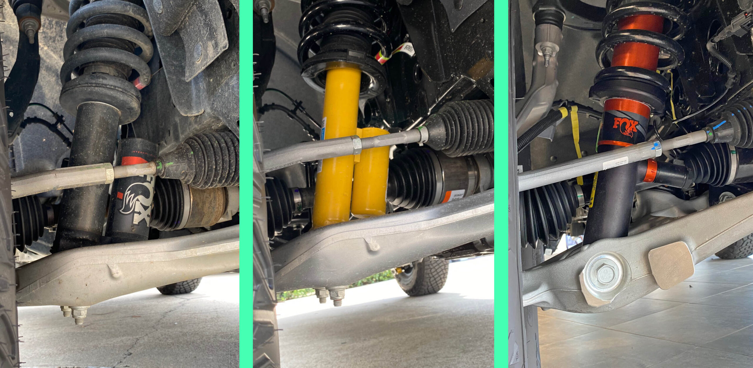 Tie Rods visual comparison: 2023 WildTrak Hoss 3.0 vs Badlands SAS vs ...