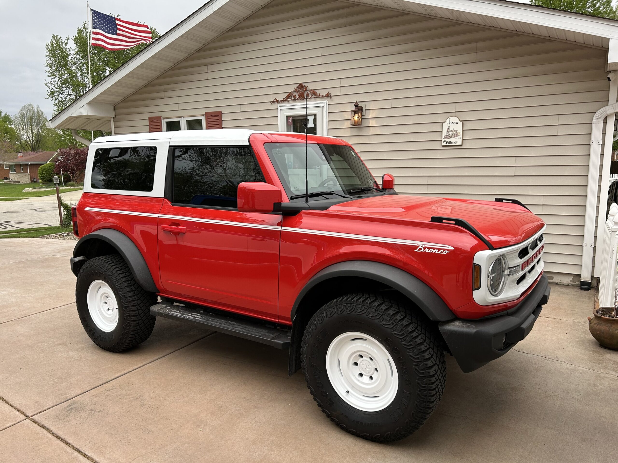 Meet Duke, my custom heritage version Bronco w/ white painted top ...
