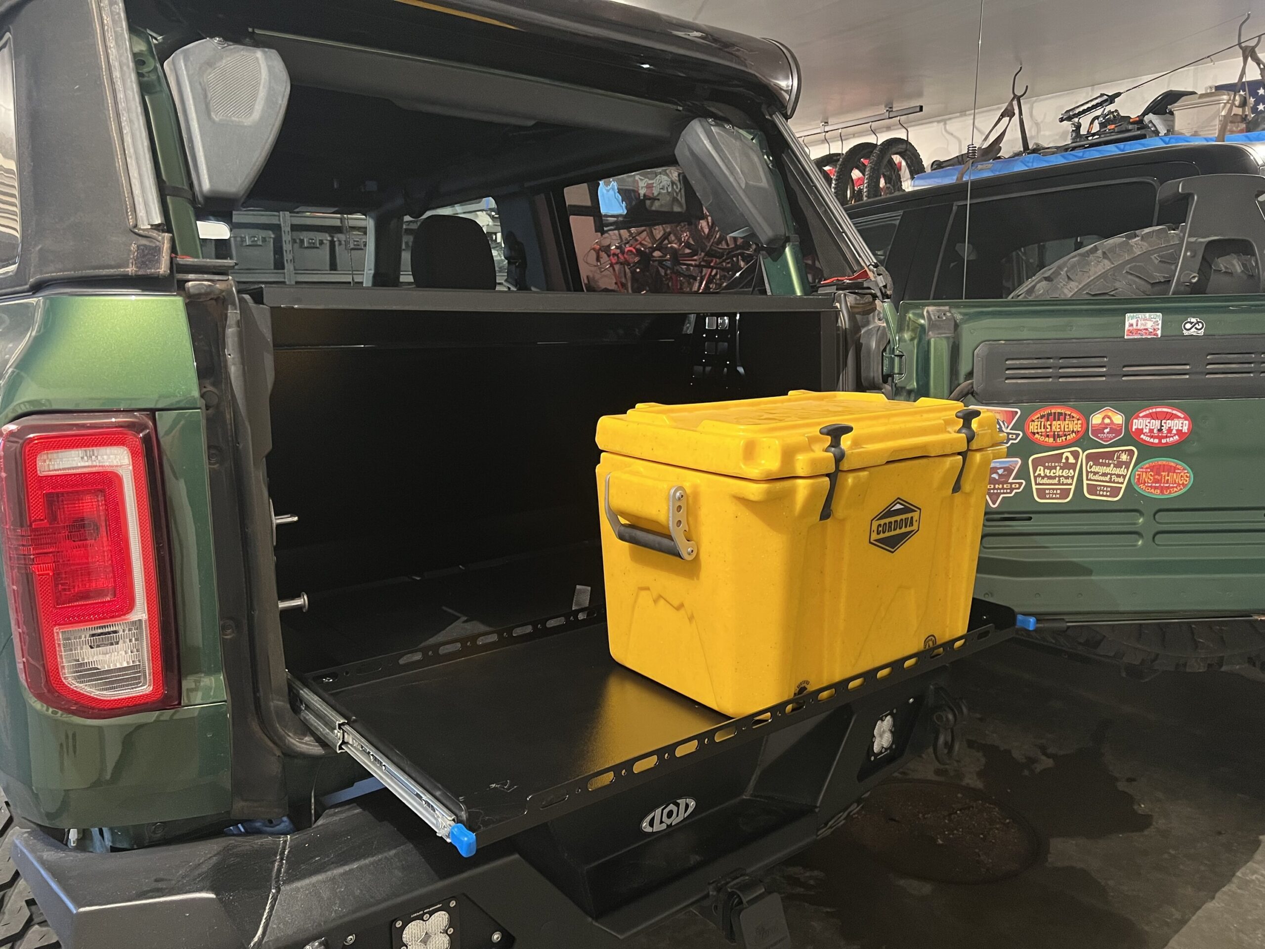 Diabolical locker security enclosure with slide for 2 door Bronco ...
