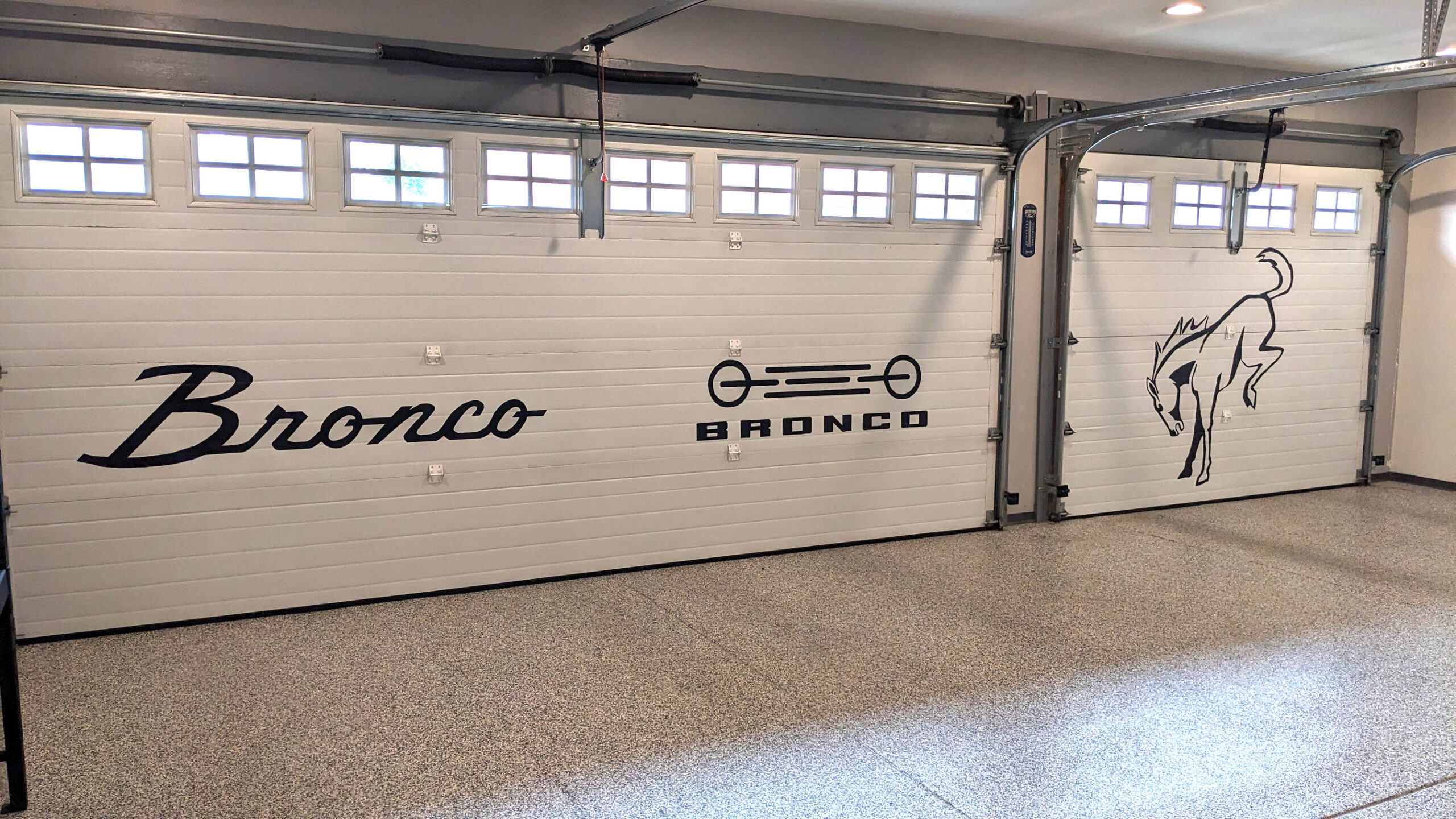 My custom garage door Bronco logos | Bronco6G - 2021+ Ford Bronco ...