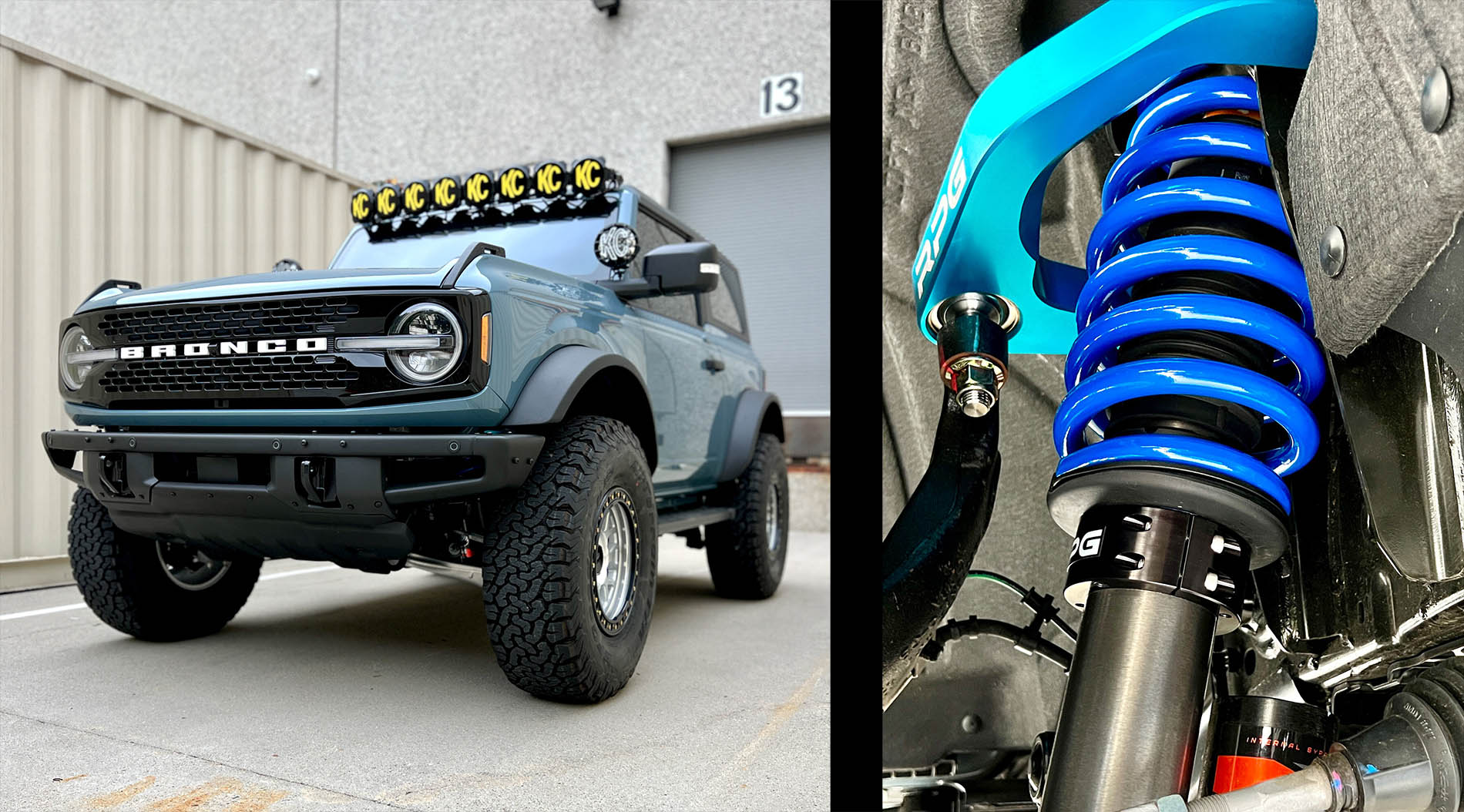 King Blue Accents on HOSS 3.0 (Fox) Shocks | Bronco6G - 2021+ Ford ...
