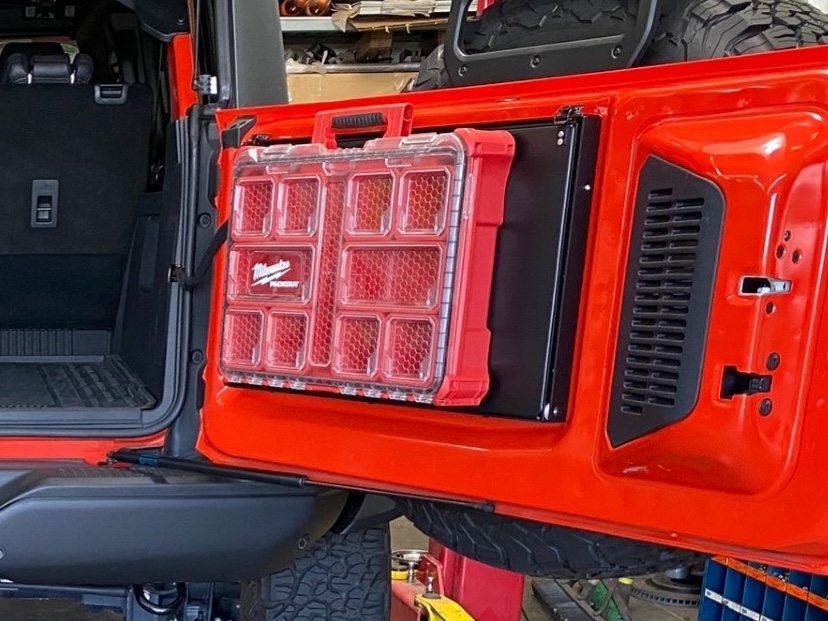 Folding Tailgate Table w/ built-in PACKOUT mount by Foutz Motorsport | Bronco6G - 2021+ Ford ...