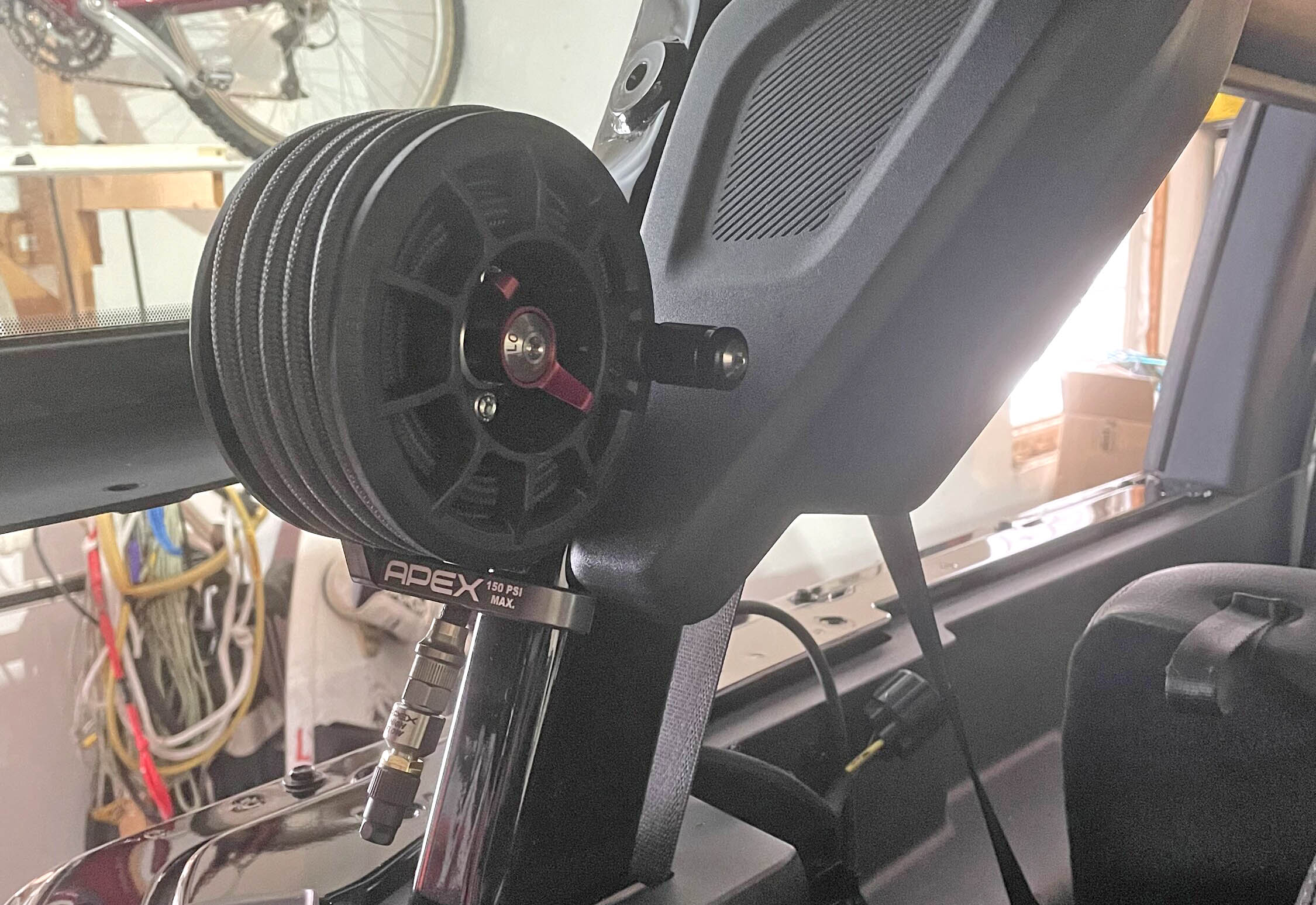 Onboard air installed: ARB compressor + Apex mini reel mounted ...