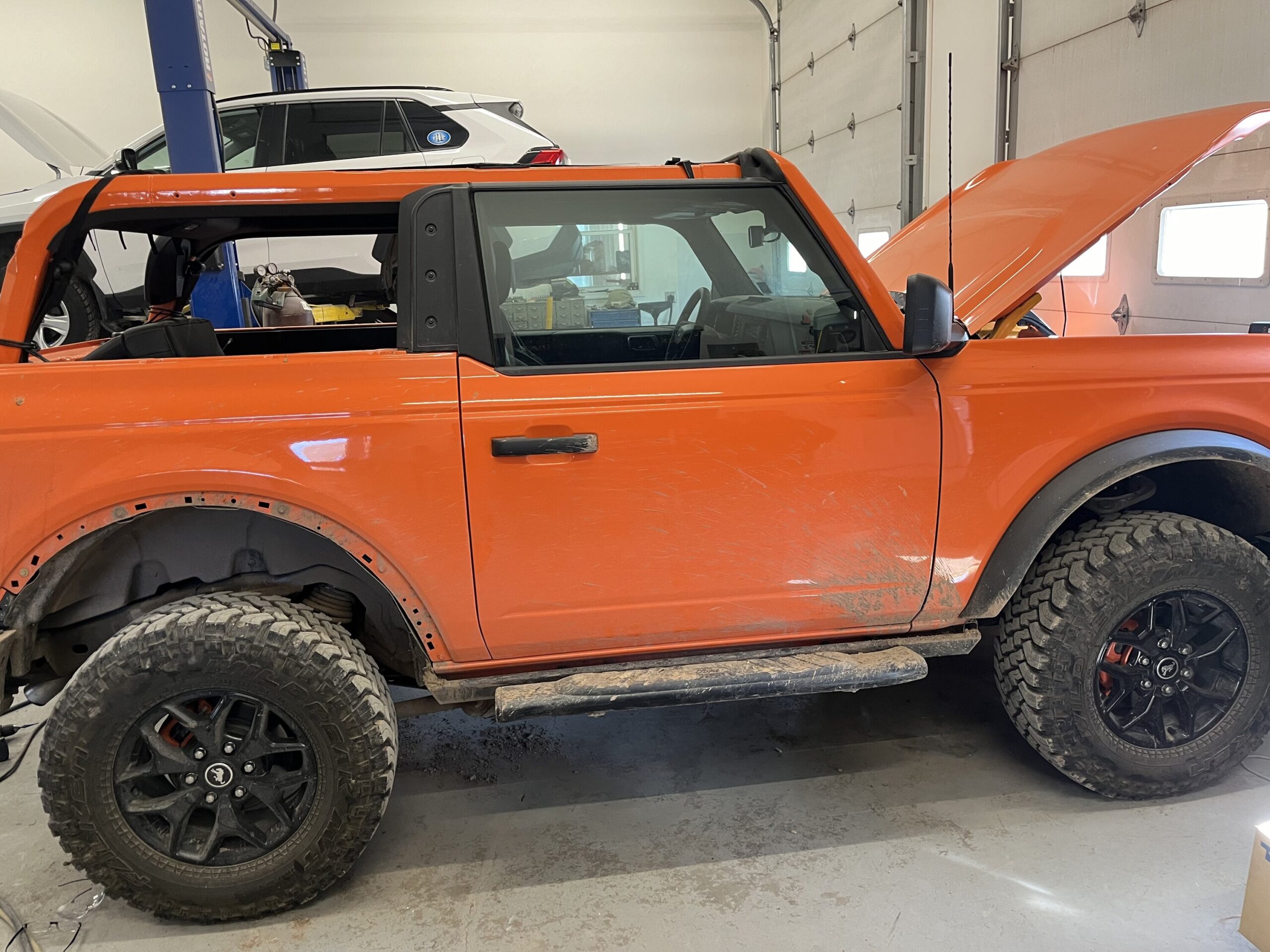 Interesting Orange Bronco sighting at the body shop today. | Bronco6G ...