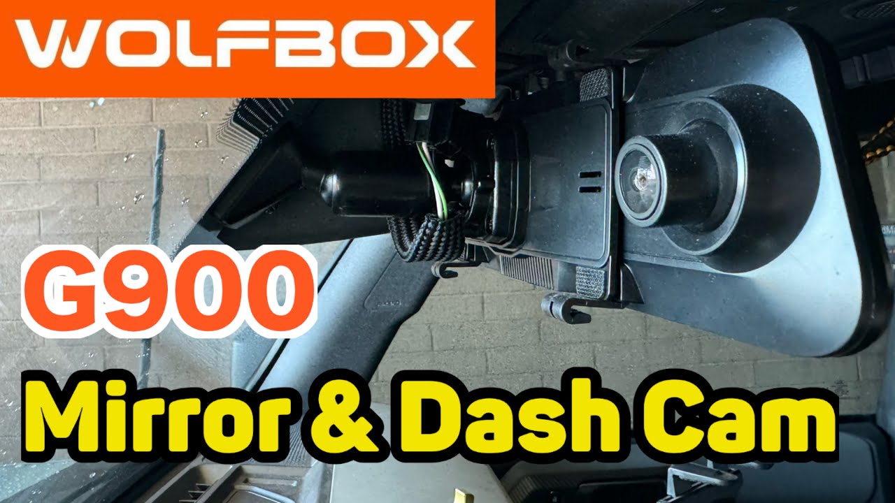 Wolfbox g900 mirror dash cam with off road video - install and review ...