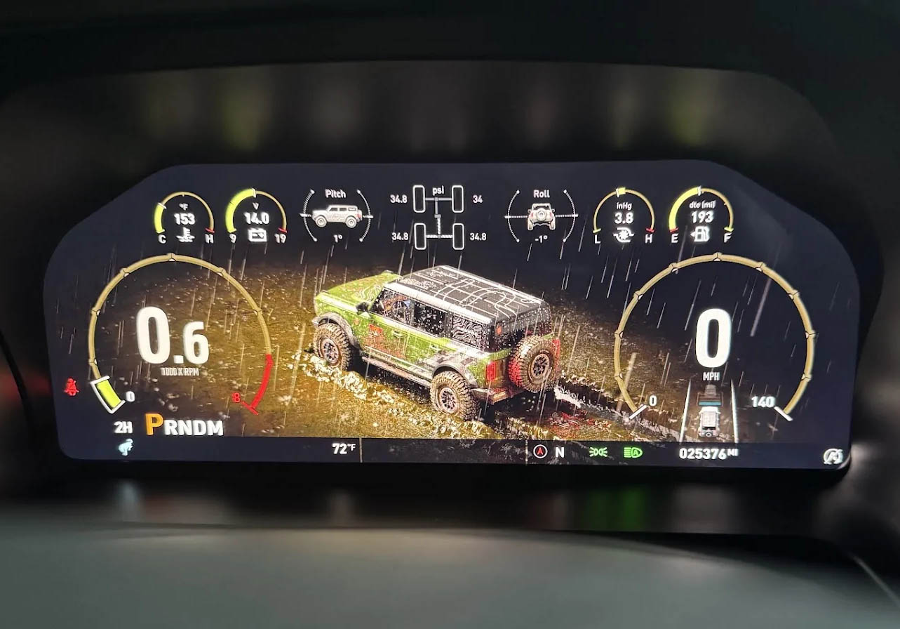 Installed! Caroboter 2025 Digital Gauge Cluster for Bronco 6G ...