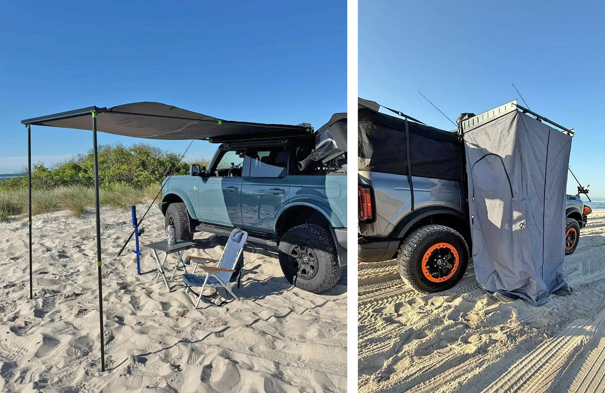 Bronco Accessory Side Rail for Soft Top. Mount Awnings, Shower Encl and ...